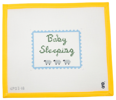 Baby Sleeping Needlepoint Canvas | Summertide Stitchery